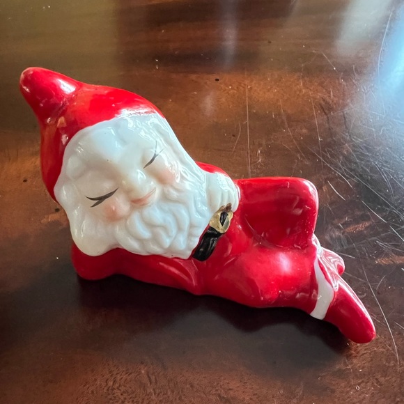 None | Holiday | Vintage Reclining Porcelain Santa 325 X 2 | Poshmark